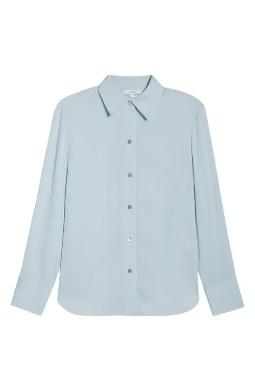 Vince Stretch Silk Button-up Shirt - Glacier