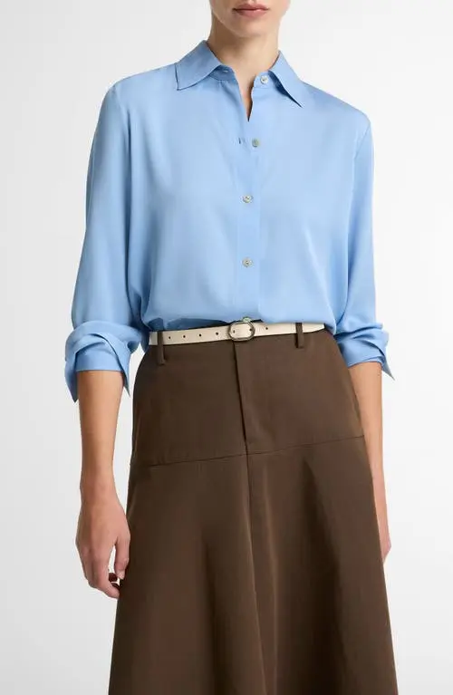 Vince Stretch Silk Button-up Shirt