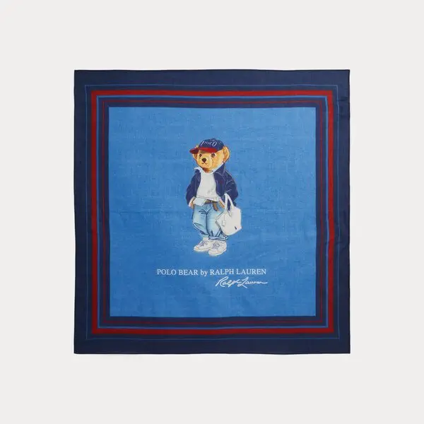 Ralph Lauren Polo Bear Cotton Square Scarf