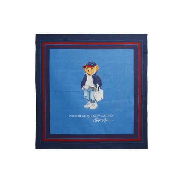 Ralph Lauren Polo Bear Cotton Square Scarf