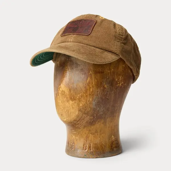 Ralph Lauren Leather-patch Corduroy Trucker Cap - Tan
