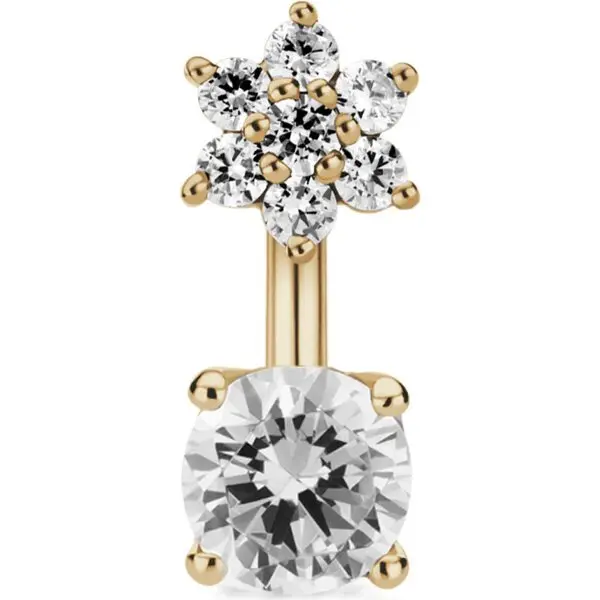 MARIA TASH Cubic Zirconia Star Single Stud Earring - Yellow Gold