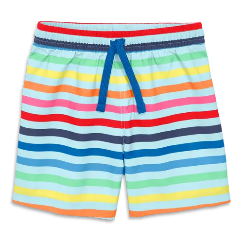 PRIMARY Striped Swim Trunks - Mist Spring Stripe