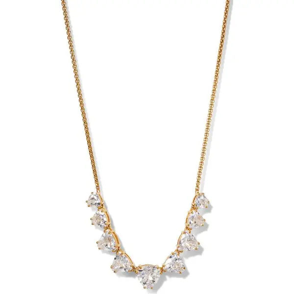 Nadri Luxor Cubic Zirconia Frontal Necklace - Gold