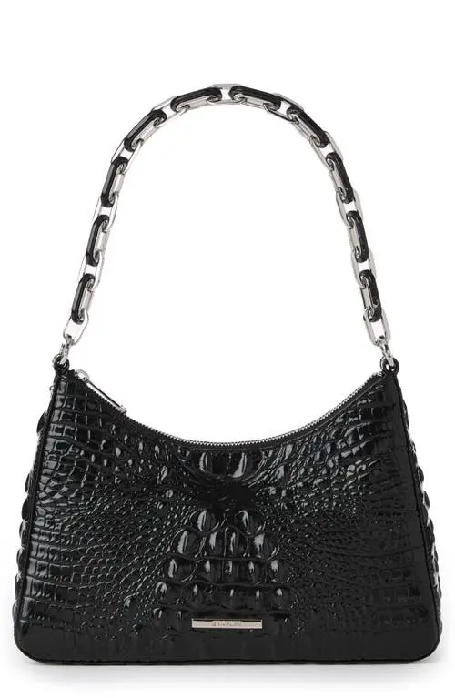 Brahmin Mod Esme Croc Embossed Leather Shoulder Bag