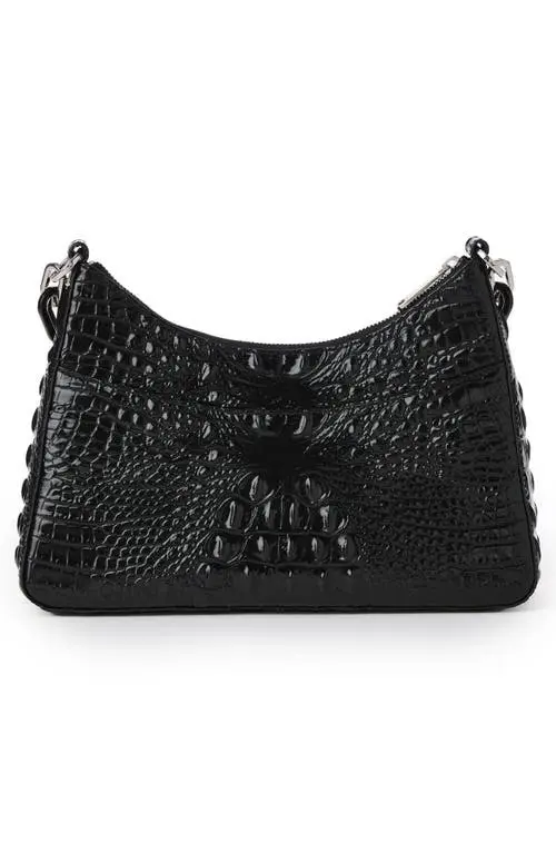 Brahmin Mod Esme Croc Embossed Leather Shoulder Bag