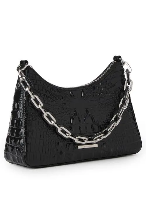 Brahmin Mod Esme Croc Embossed Leather Shoulder Bag