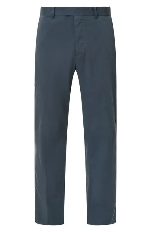ALLSAINTS Bay Flat Front Cotton Pants - Ink Blue