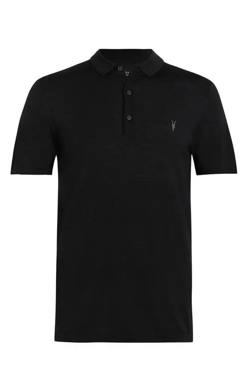 ALLSAINTS Mode Merino Wool Polo - Black