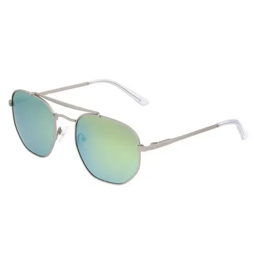 SIXTY ONE Stockton Sunglasses - Silver/yellow-green