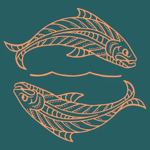 LOST GODS Simple Fish Print Graphic T-shirt