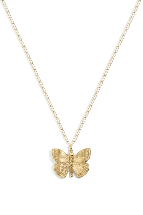 ELECTRIC PICKS Xmadi Messer Monarch Butterfly Necklace - Gold