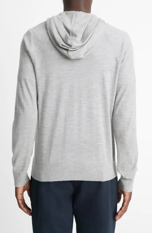 Vince Wool & Cashmere Hooded Sweater - Heather Grey