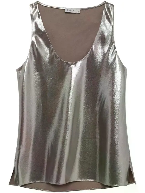 Simkhai Kamari Sleeveless Top - Silver