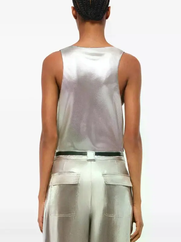 Simkhai Kamari Sleeveless Top - Silver