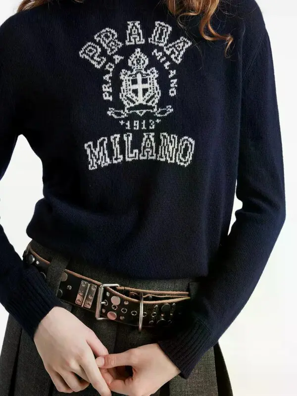 Prada Logo-intarsia Sweater