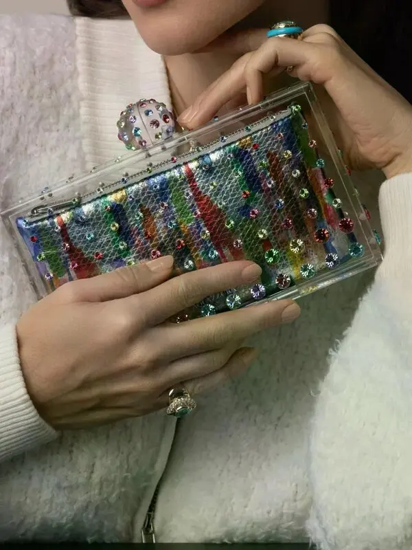 AQUAZZURA Tequila Clutch - White