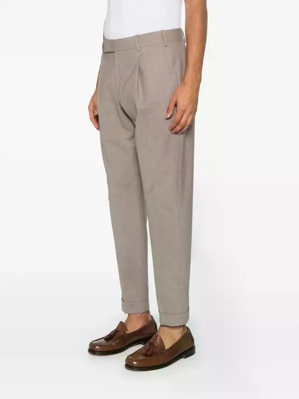 PT TORINO Pleated Trousers - Brown