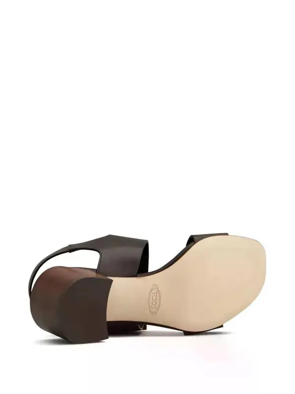 TOD'S 55mm Leather Sandals - Brown
