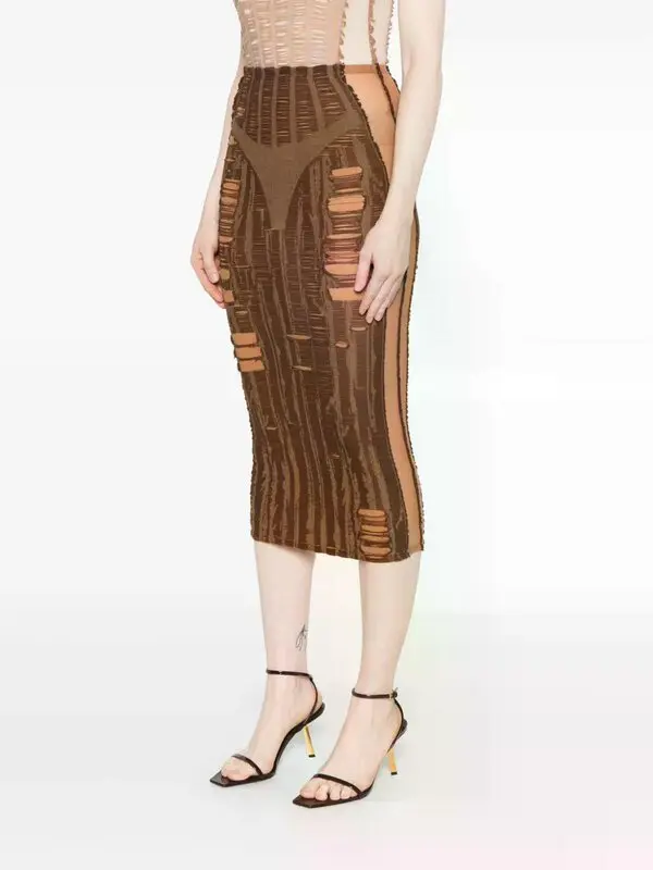 DIESEL® M-calina Midi Skirt - Brown