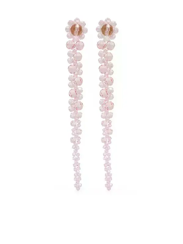 Simone Rocha Beaded Drop Earrings - Pink
