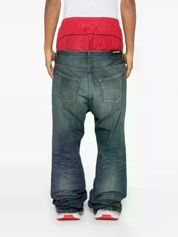 Balenciaga Layered Jeans - Blue