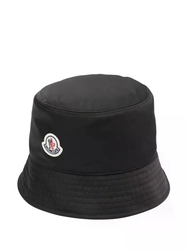 Moncler Logo-patch Bucket Hat - Black