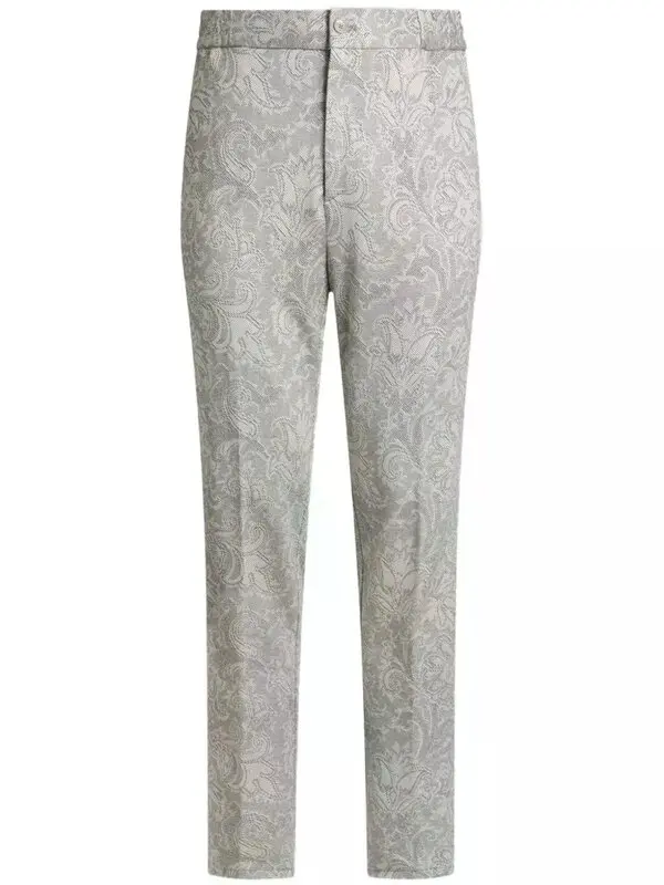 Etro Jacquard Trousers - Grey