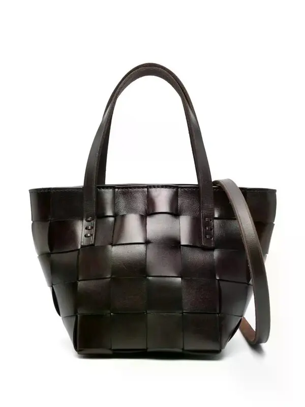 Dragon Diffusion Mini Japan Woven-leather Tote Bag - Brown