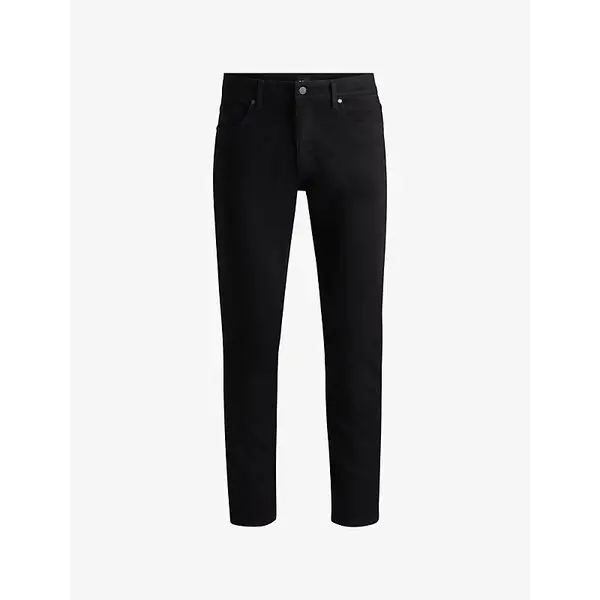 BOSS Delaware Brand-patch Slim-fit Denim Jeans - Black