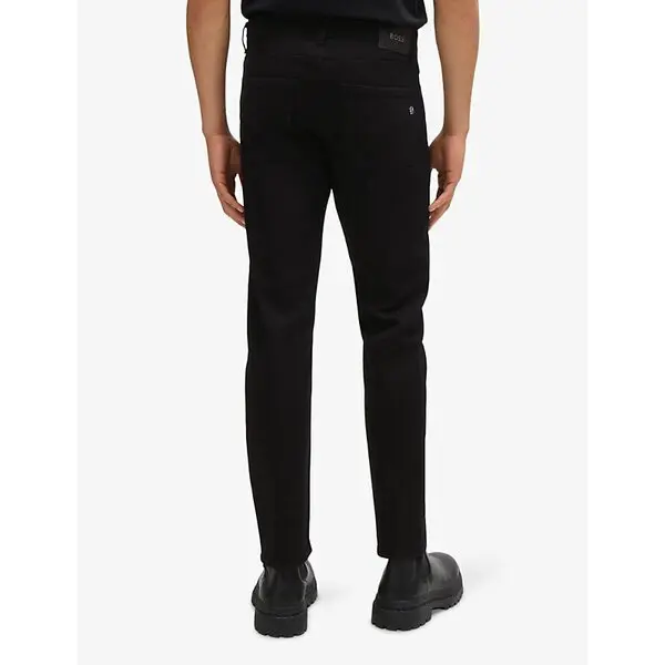 BOSS Delaware Brand-patch Slim-fit Denim Jeans - Black