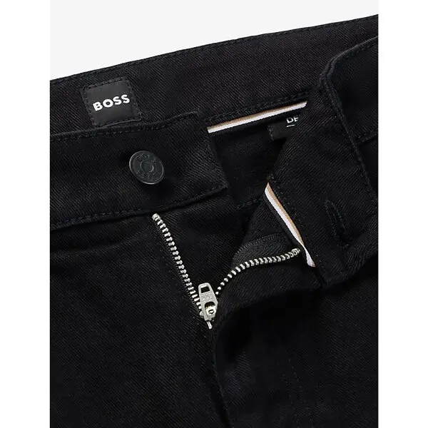 BOSS Delaware Brand-patch Slim-fit Denim Jeans - Black