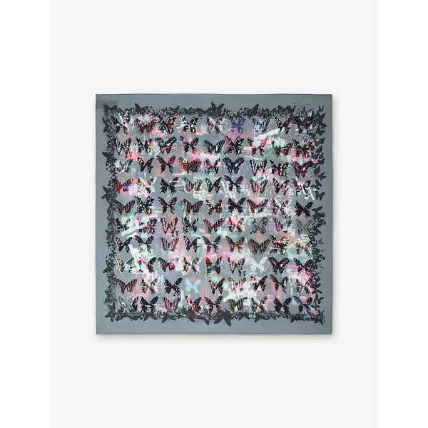 Zadig&Voltaire Blondie Butterfly-print Silk Scarf - Breeze