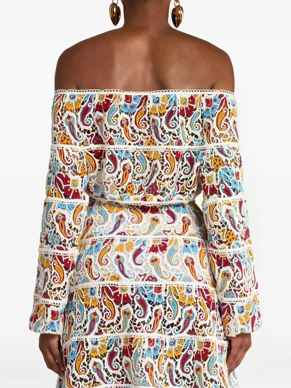 Etro Paisley Macramé Top