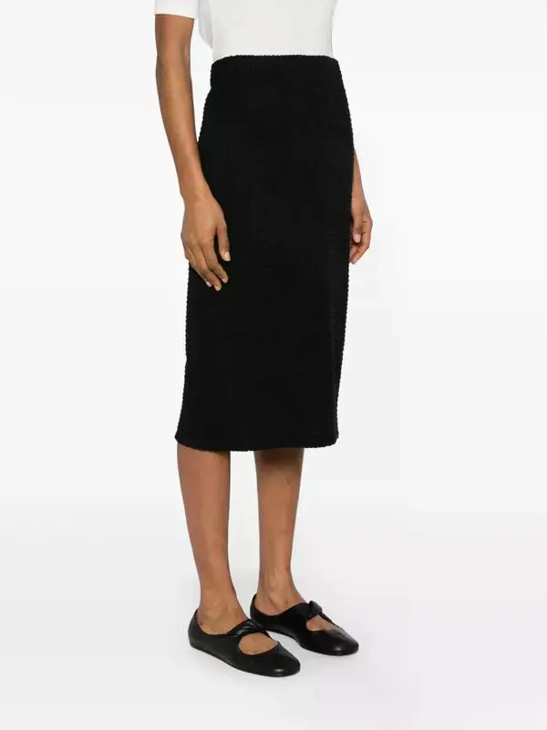 Vince Smocked Midi Skirt - Black