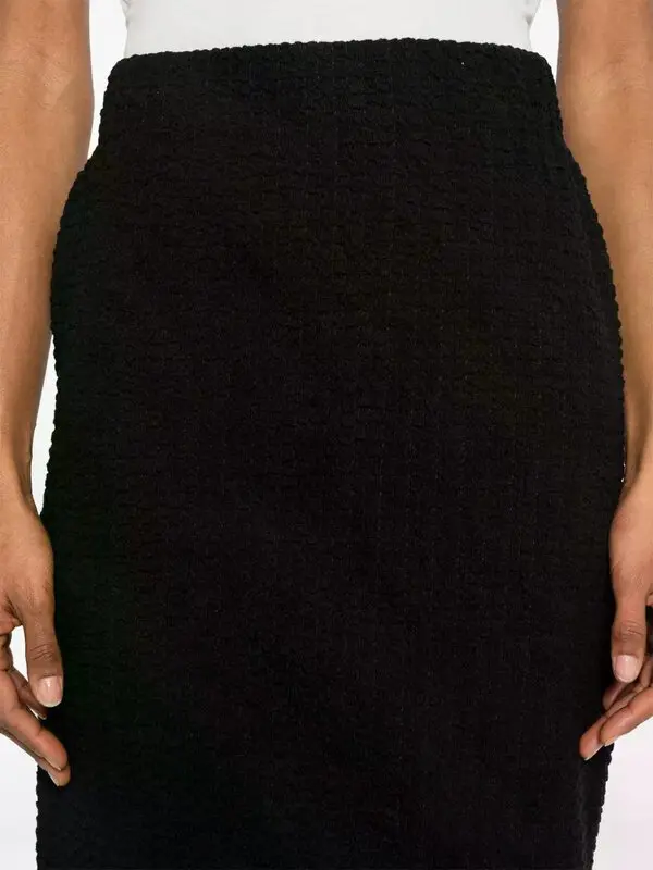 Vince Smocked Midi Skirt - Black