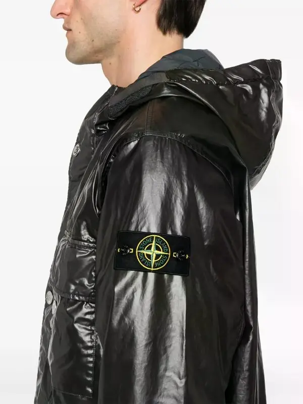 Stone Island Mussola Gommata Jacket In Black 30% Off Editorialist