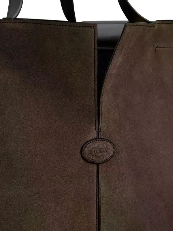 TOD'S Maxi Suede Tote - Brown
