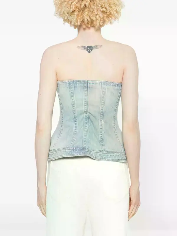 Balmain Denim Corset Top