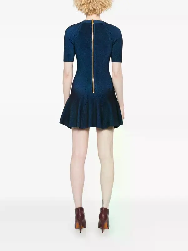 Balmain Ribbed-knit Mini Dress