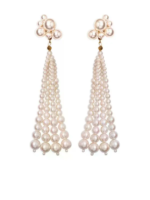 JENNIFER BEHR Charlena Dangle Earrings - White