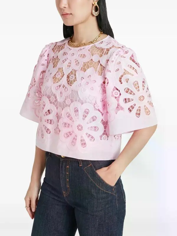 TEMPERLEY LONDON Guinevere Top - Pink