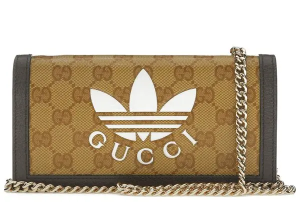 Gucci X Adidas Wallet With Chain - Beige/brown