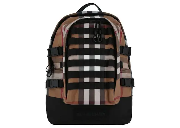 Burberry Check Print Backpack