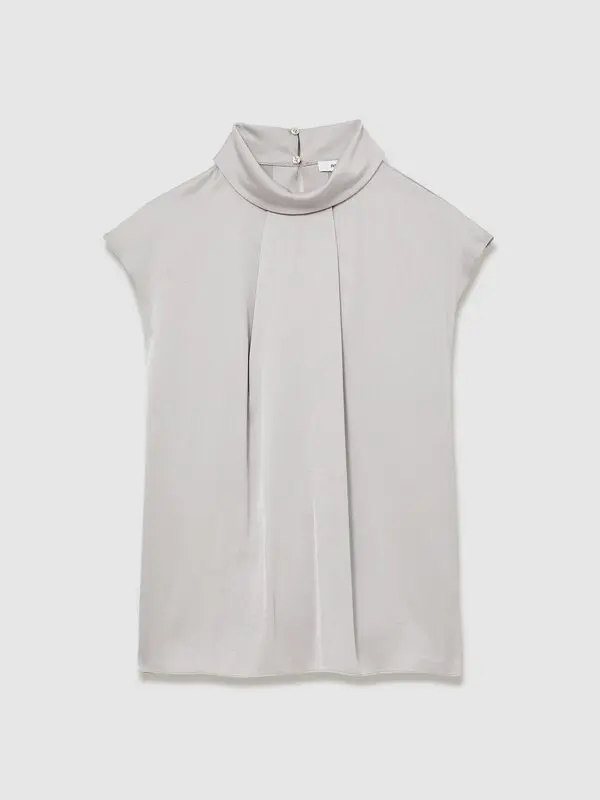 REISS Dania High Neck Top