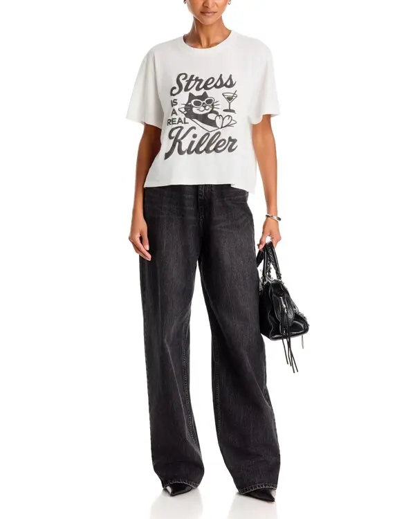 ASKK NY Graphic Print Cotton T-shirt - Stress