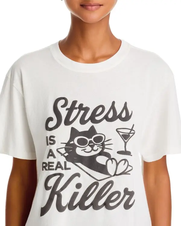 ASKK NY Graphic Print Cotton T-shirt - Stress