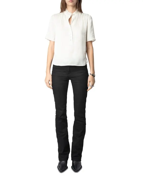Zadig&Voltaire Topher Satin Top - Flake