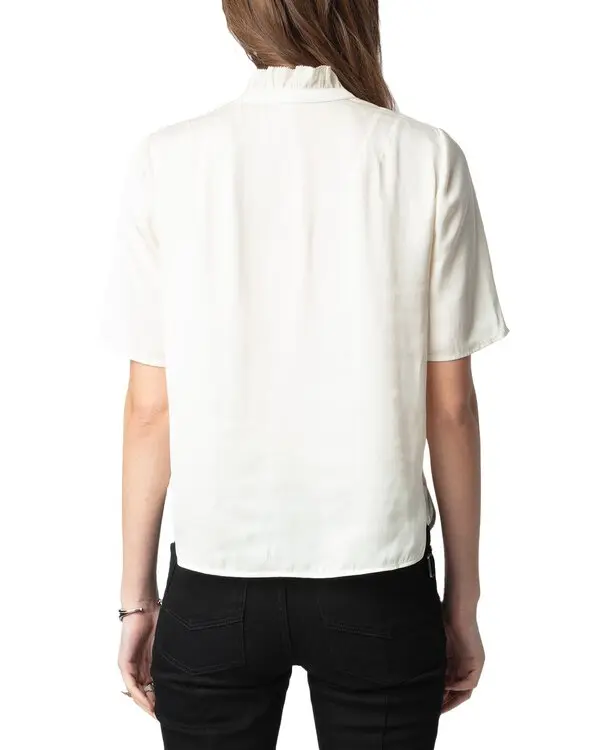 Zadig&Voltaire Topher Satin Top - Flake