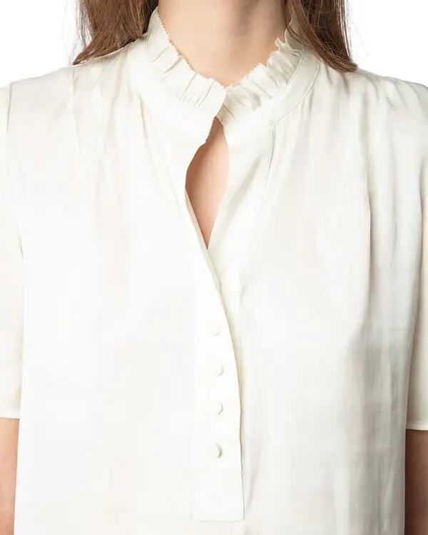 Zadig&Voltaire Topher Satin Top - Flake